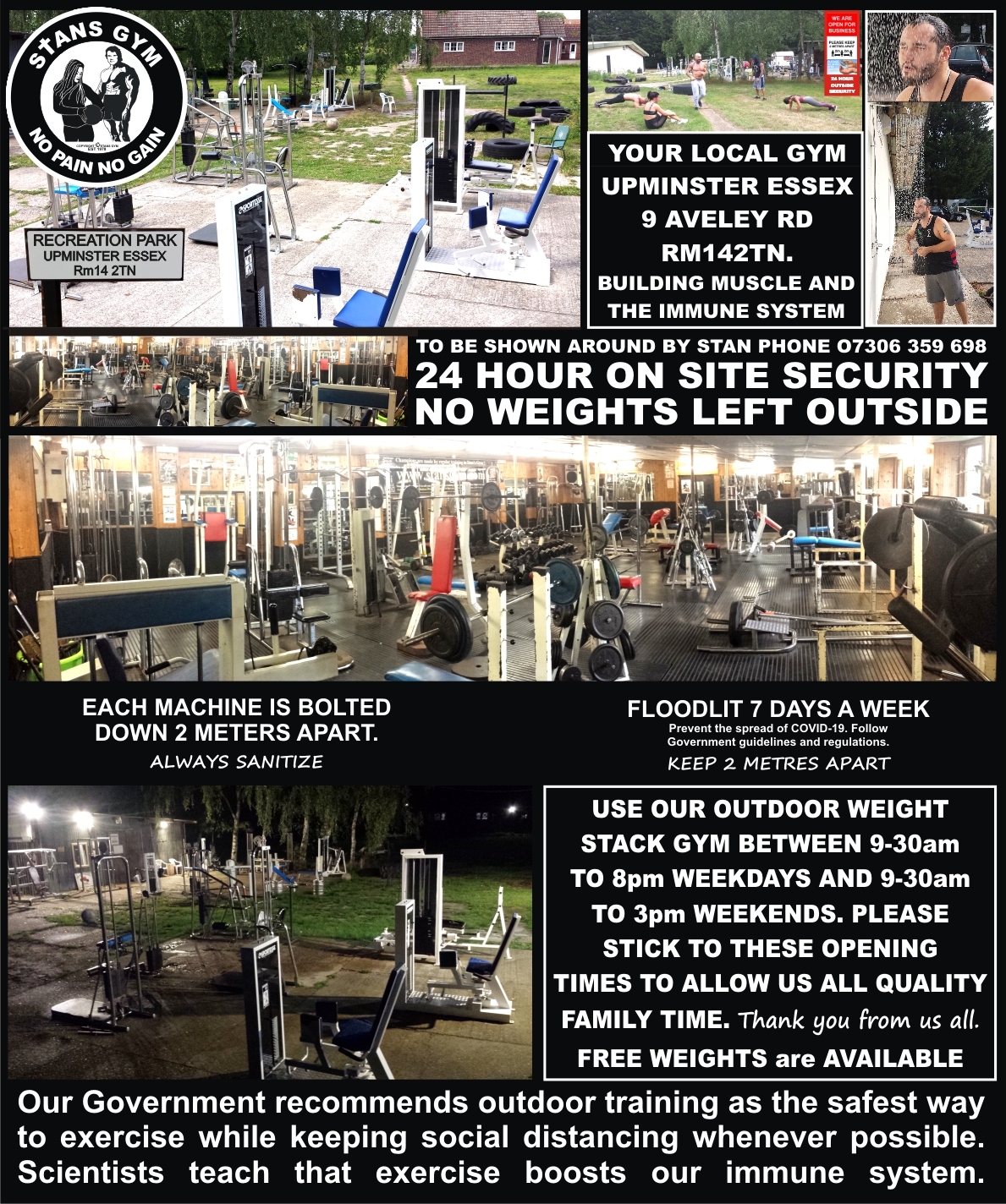 STANS GYM, OUTSTANDING OUTDOOR + INDOOR GYM,